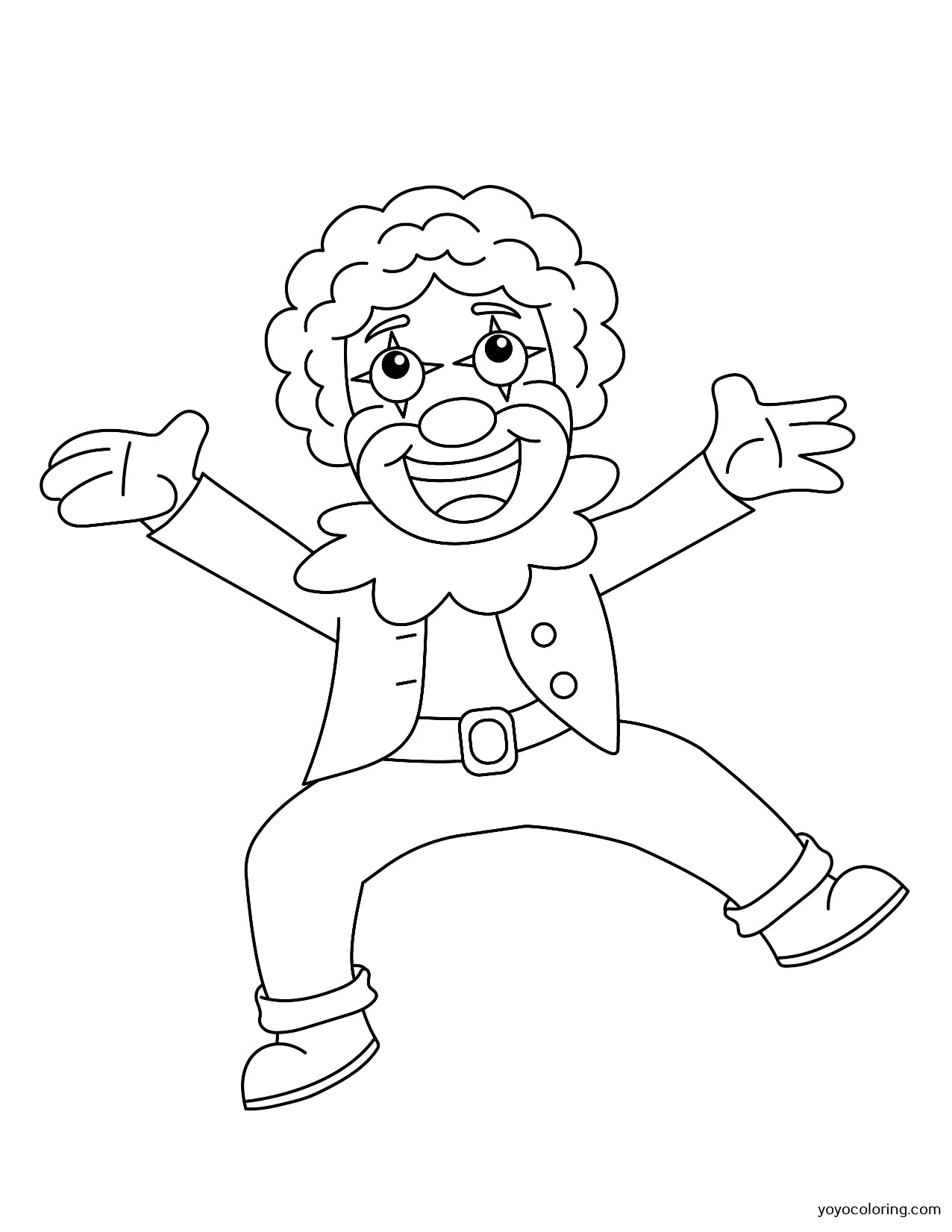 Payaso Para Colorear ᗎ Plantilla De Pintura Imprimible