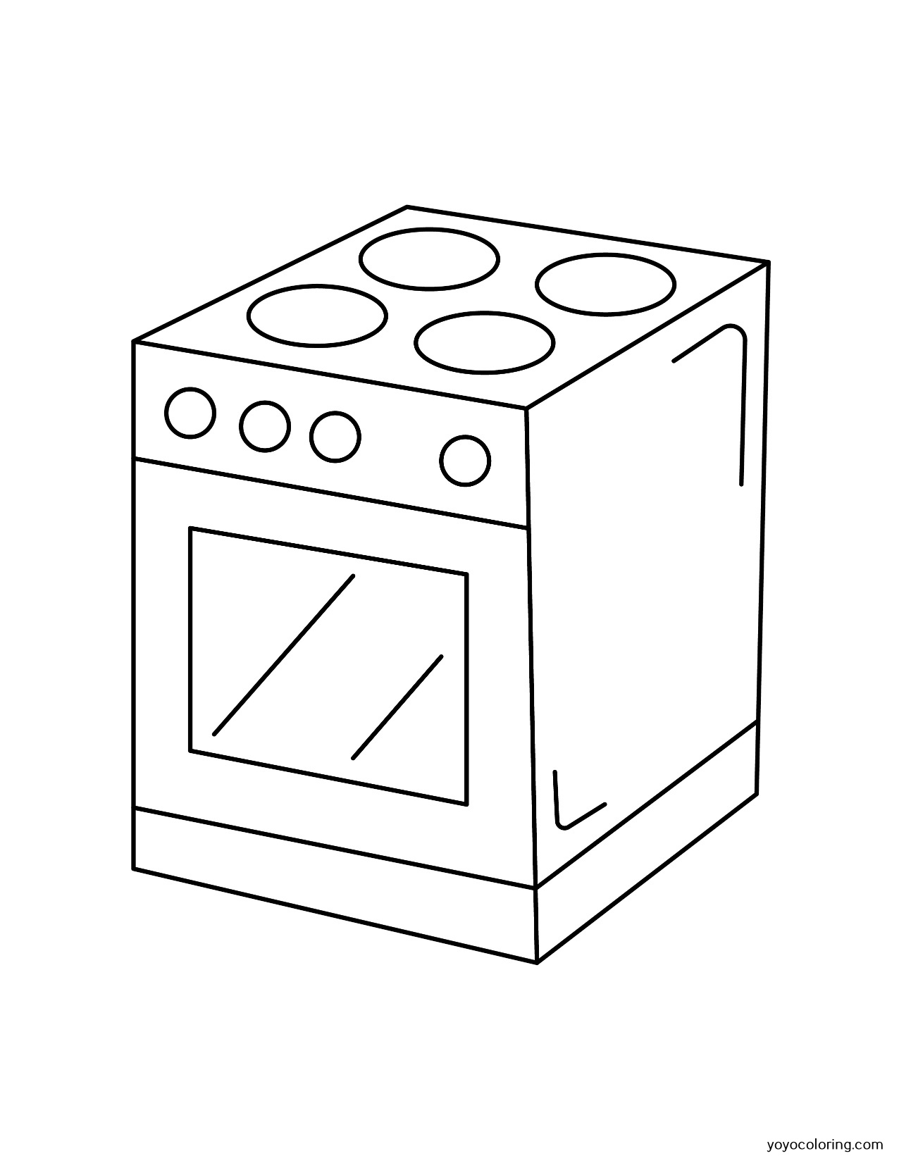 Fornello Colorear Stove Stufa Dibujos Estufas Kolorowanki Kuchnia ...