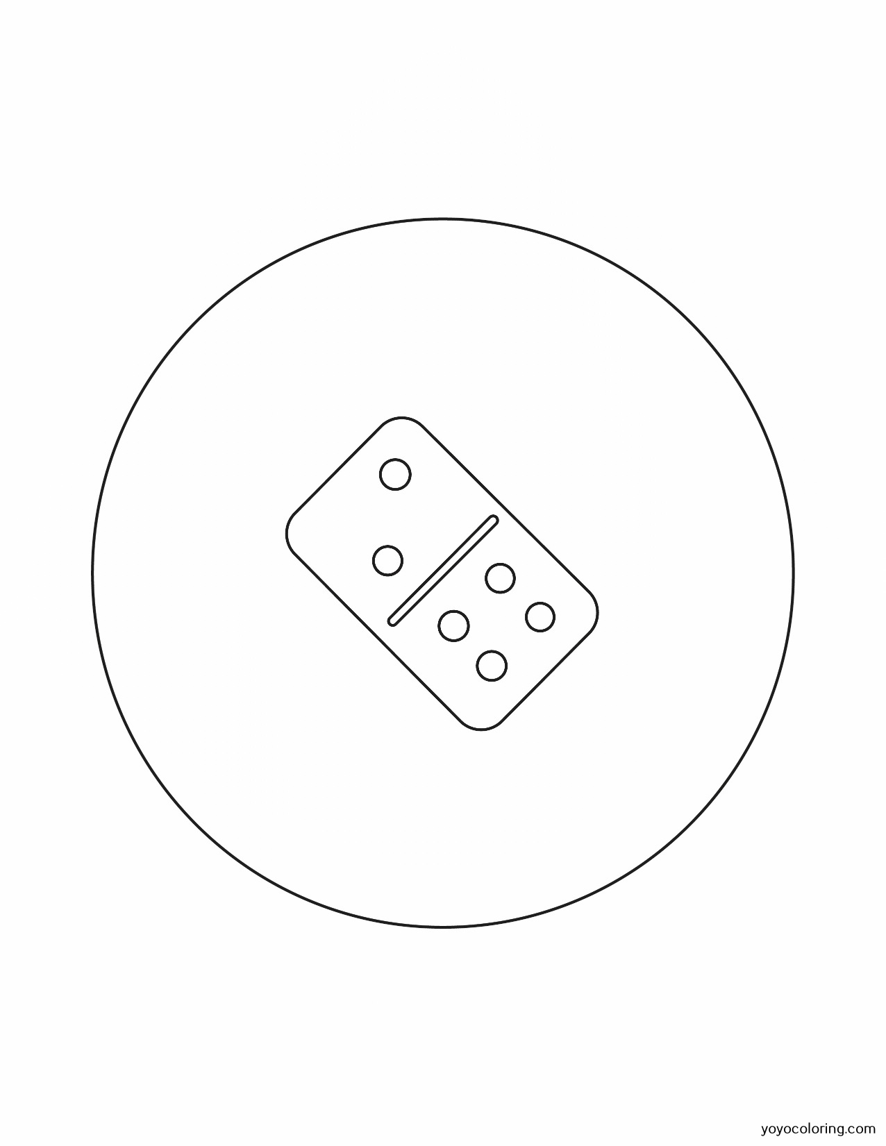 Domino para colorear ᗎ Plantilla de pintura imprimible