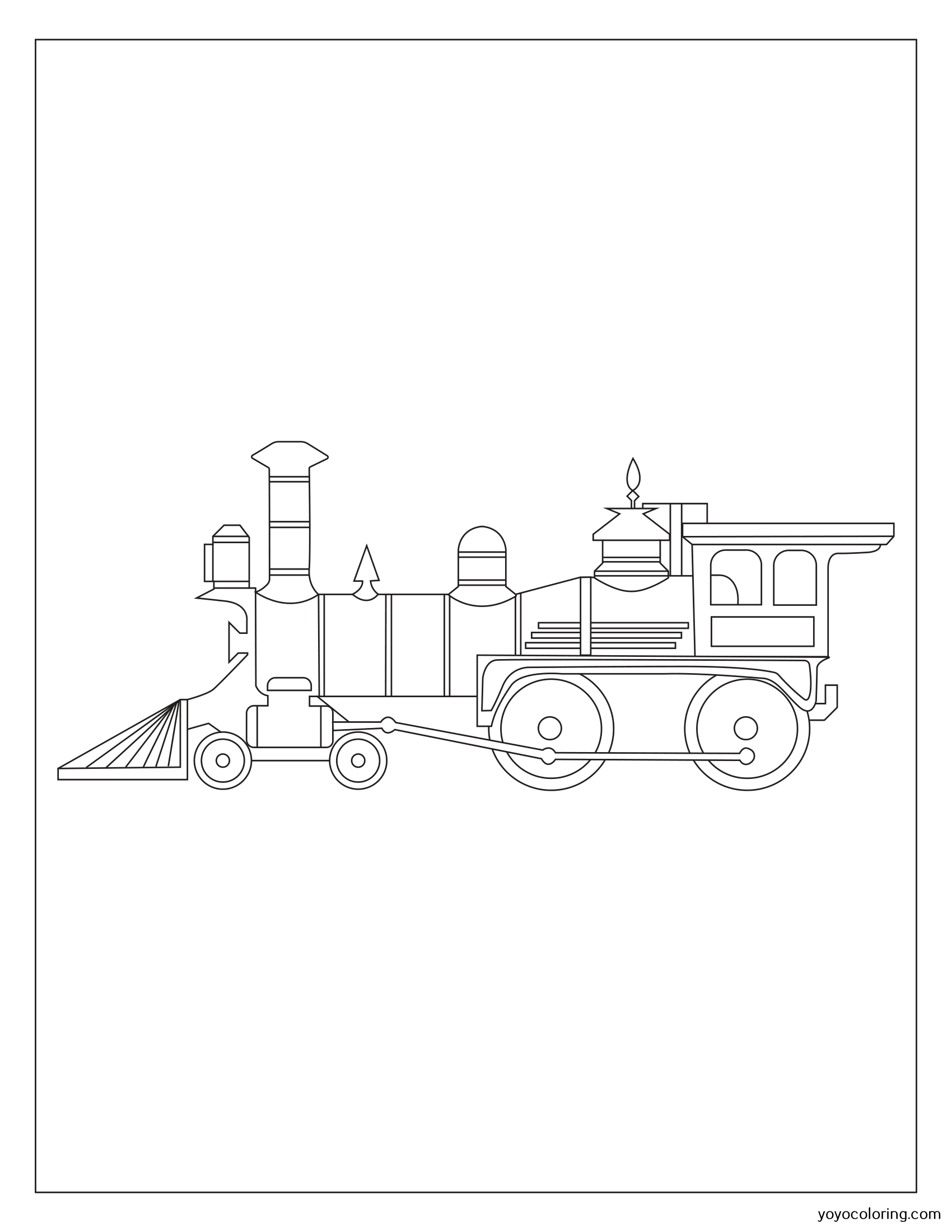 Locomotive Coloring Pages ᗎ Printable Painting Template