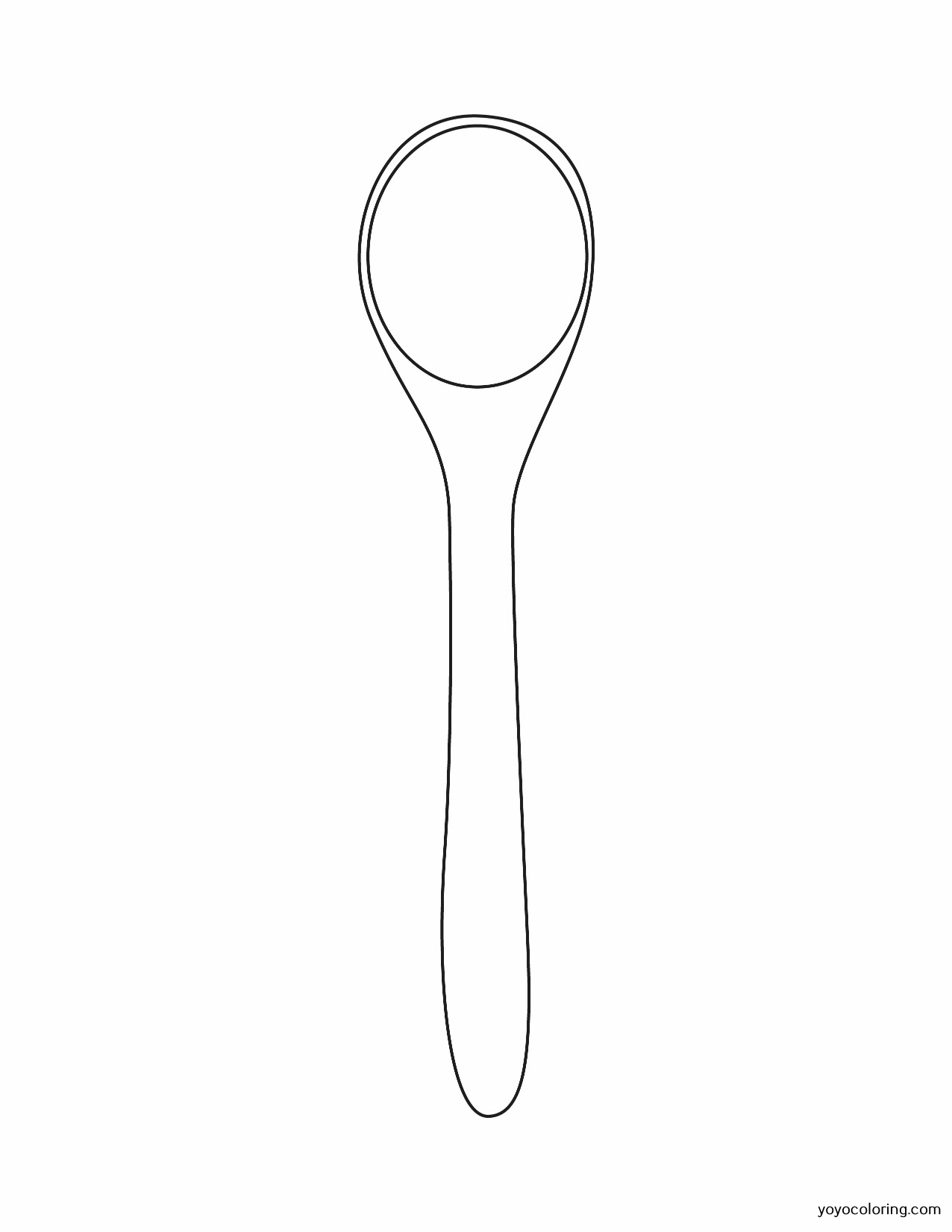 Wooden spoon Coloring Pages ᗎ Printable Painting Template