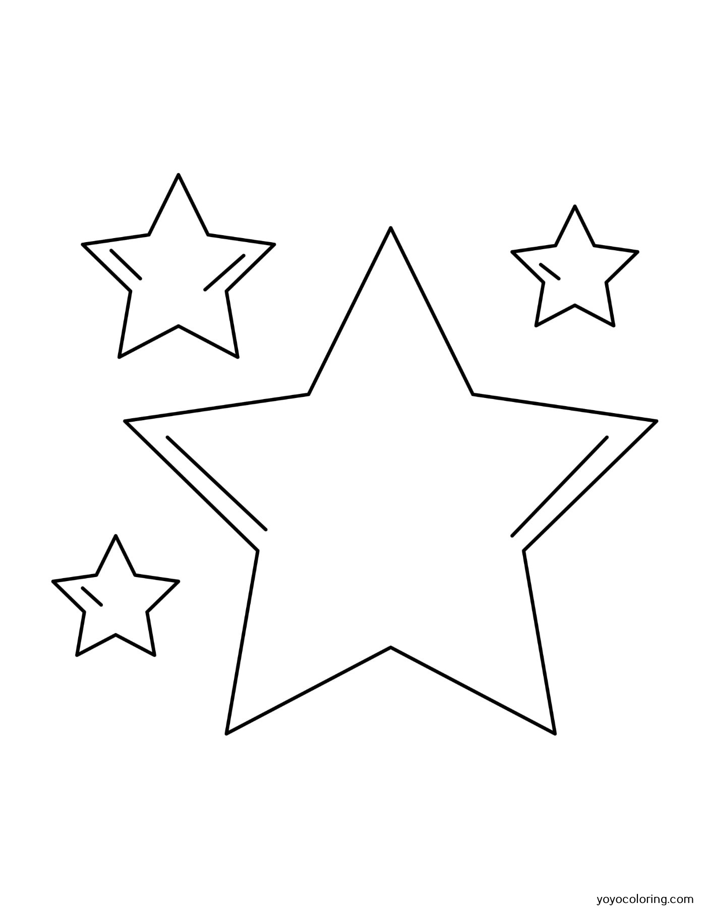 Dibujos para colorear de estrellas ᗎ Plantilla de pintura imprimible