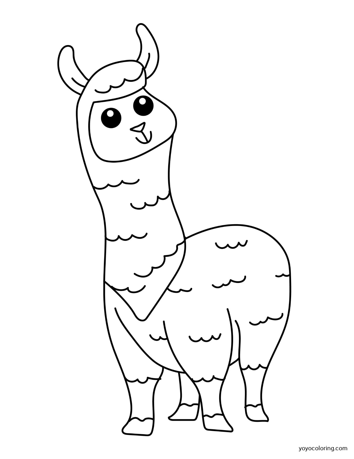 Llama Para Colorear ᗎ Plantilla De Pintura Imprimible