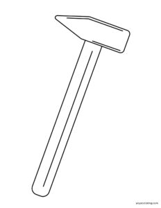 Hammer Coloring Pages ᗎ Printable Painting Template