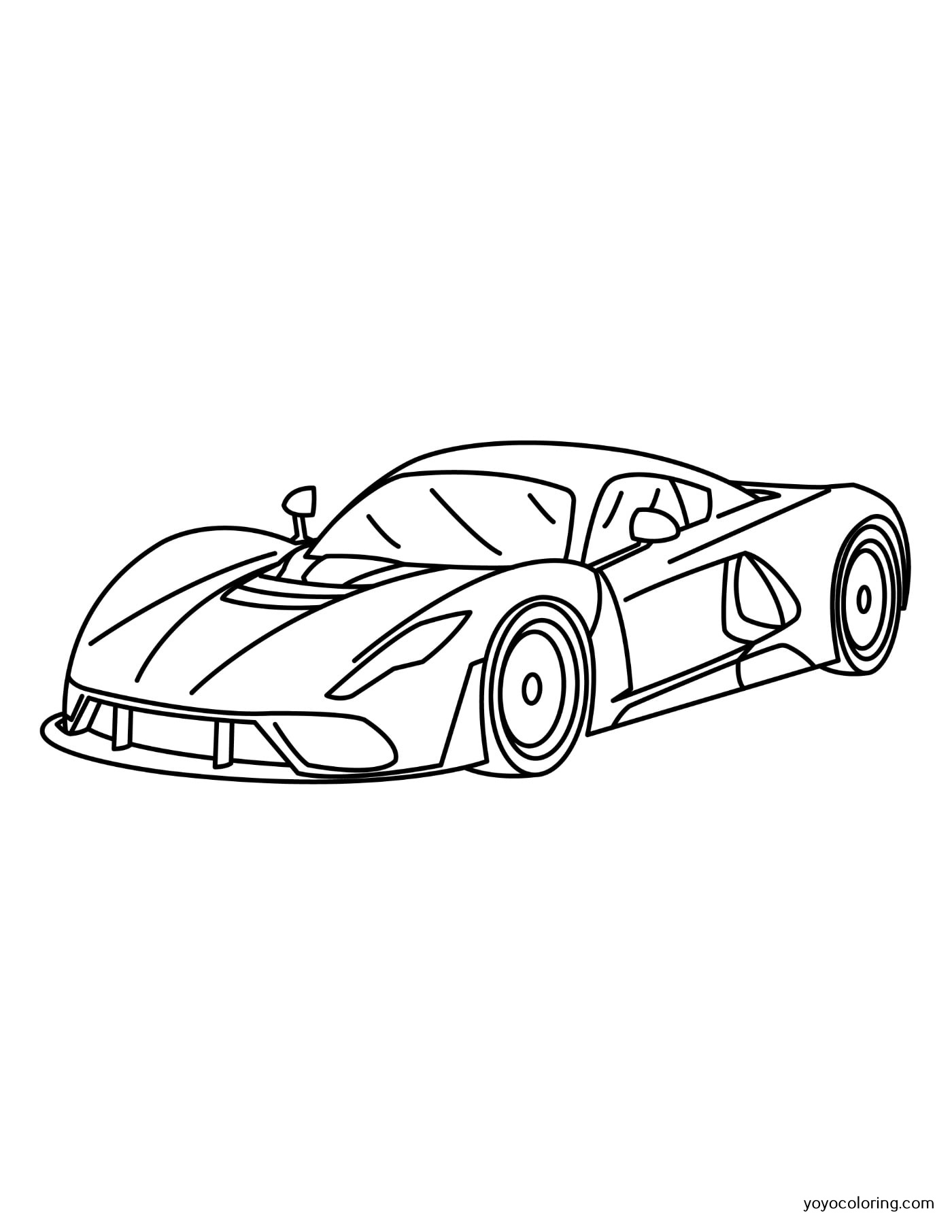Veloz Deportivo Dibujosa Sketch Coloring Page